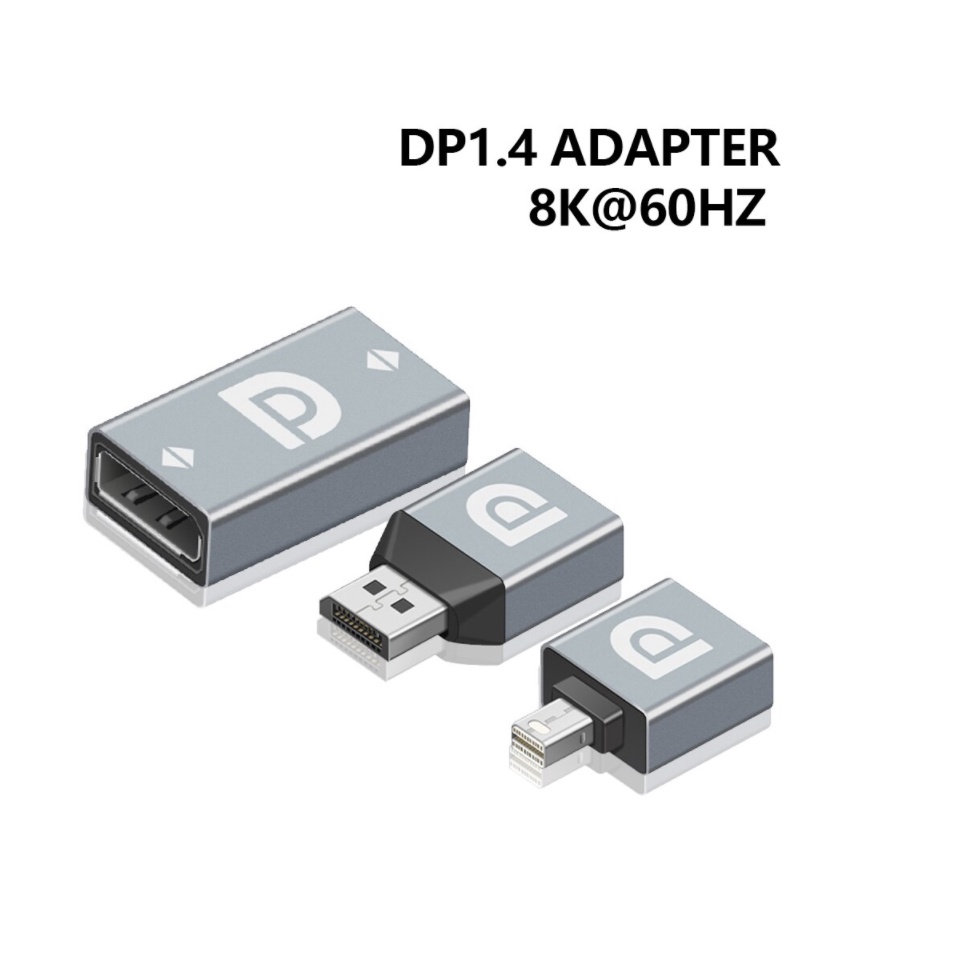 HD DP Video Converter DP1.4 To DP หญิงอะแดปเตอร์ Mini DP รองรับ8K ...