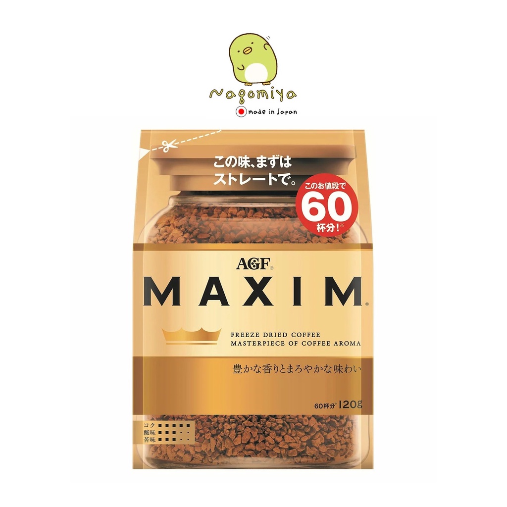 AGF MAXIM Aroma Select 120g กาแฟแม็กซิม กาแฟสำเร็จรูป แบบถุงเติม Exp:11/2023 | Shopee Thailand