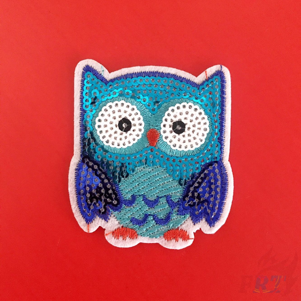 ☸ Sequins Owl Iron on Patch ☸ 1Pc Diy Sew On Iron On Badges Patches | Shopee Thailand