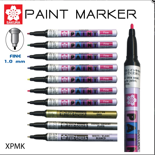 ปากกาเพ้นท์ SAKURA PAINT หัว 2.0 mm , หัว 1.0mm (จำนวน 1 แท่ง) | Shopee ...