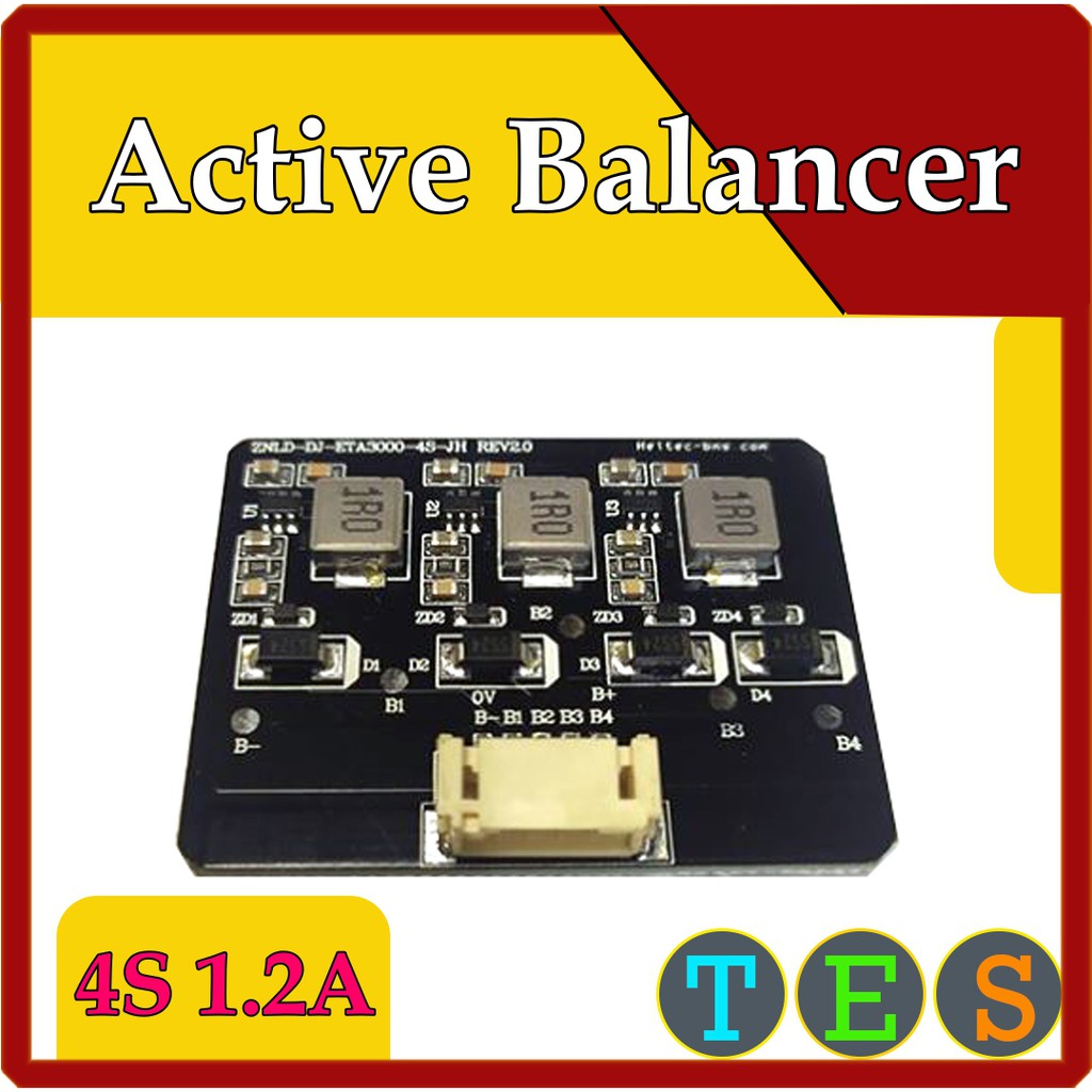 Active balancer 12V 4S 1.2A บอร์ดควบคุมการชาร์จแบตเตอรี่ Lifepo4, LiPO ...