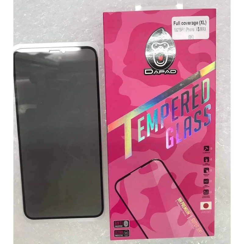 Dapad ฟิล์มกระจก (กันเสือก) แบบเต็มจอi6/6s,i7/8,6plus/6splus,i7plus/8plus,ix/xs,ixr,ixs max/i11 ...