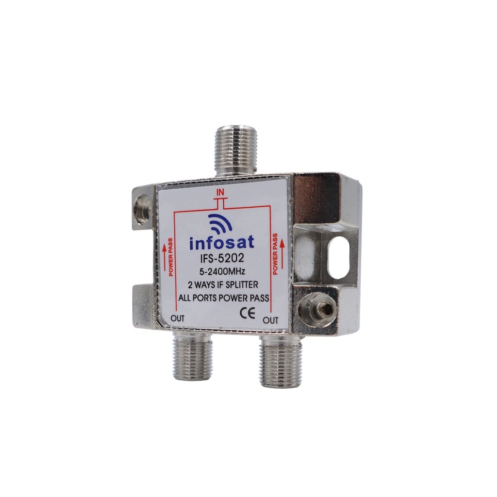 ตัวแยกสัญญาณ เข้า1 ออก2 Splitter infosat 1x2 รุ่น IFS-5202 รับชมได้ ...
