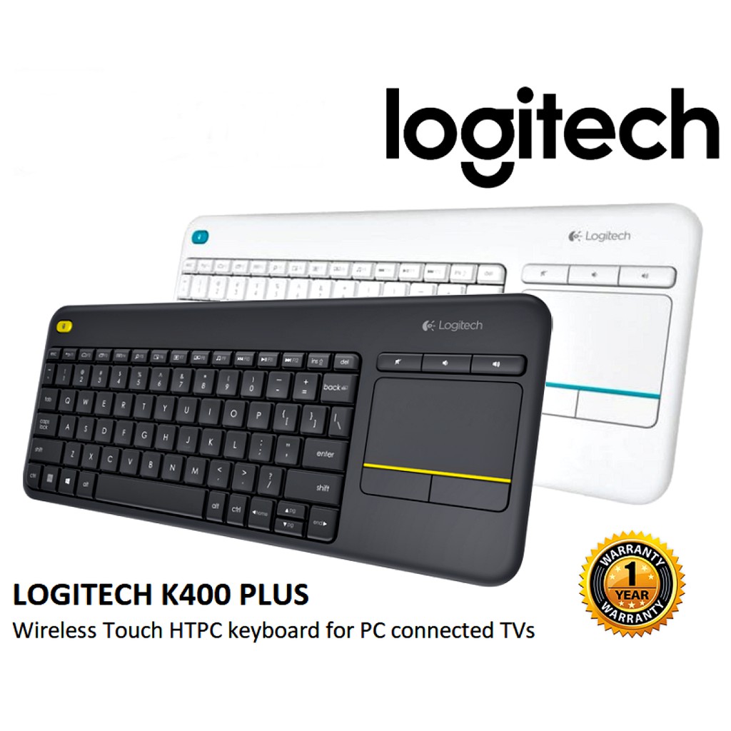 🔥ขายดีมาก🔥⚡️คีย์บอร์ดไร้สายพร้อมทัชแพด⚡️ LOGITECH K400 PLUS Wireless ...