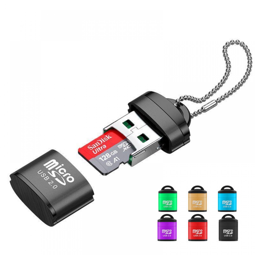 อะแดปเตอร์การ์ดรีดเดอร์ USB Micro SD TF USB 2.0 ขนาดเล็ก ความเร็วสูง ...