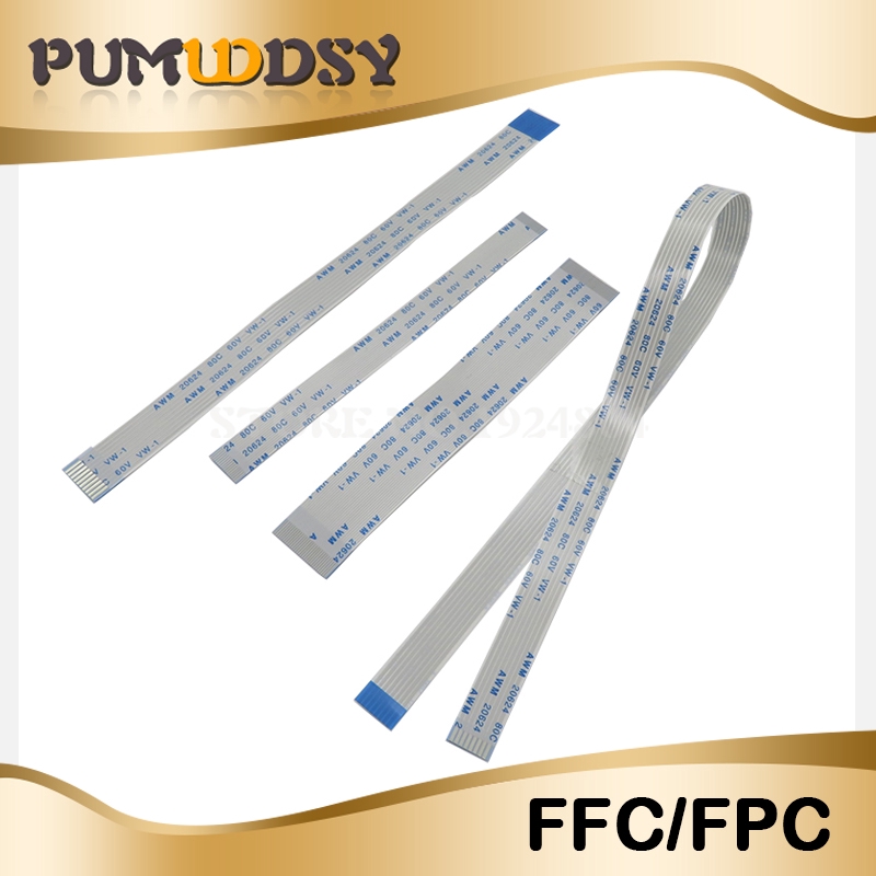 สายเคเบิลริบบิ้น FFC/FPC 0.5 มม. 100 มม. A-Type 4P 6P 8P 10P 12P 14P ...