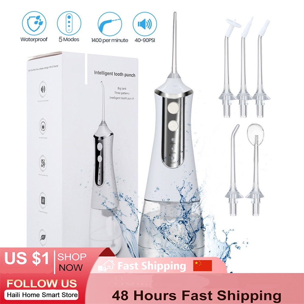 Powerful Dental Irrigator Oral Water Jet Floss Teeth Whitner Clean ...