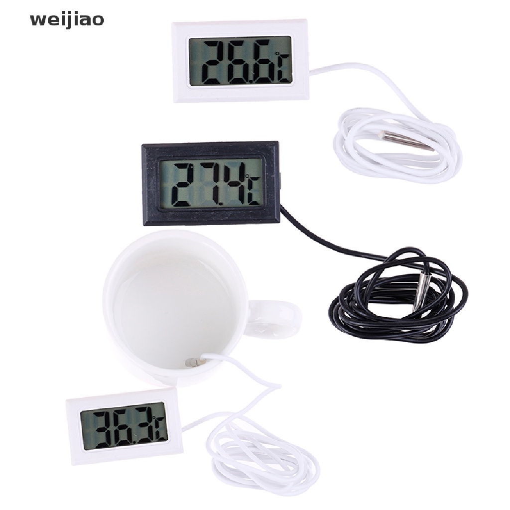 wei 1Pc Digital LCD Display Thermometer Temperature Meter Temp Sensor ...