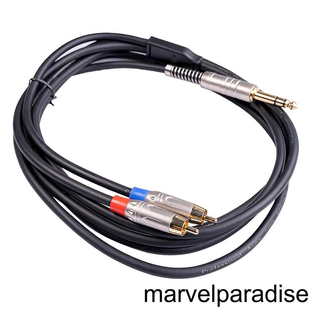 [Mapde] 6.35mm TRS Male to Dual RCA Audio Cable Adapter Theater System ...
