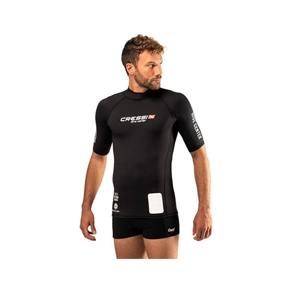 CRESSI RASH GUARD MAN SHORT BLACK DIVE CENTER | Shopee Thailand