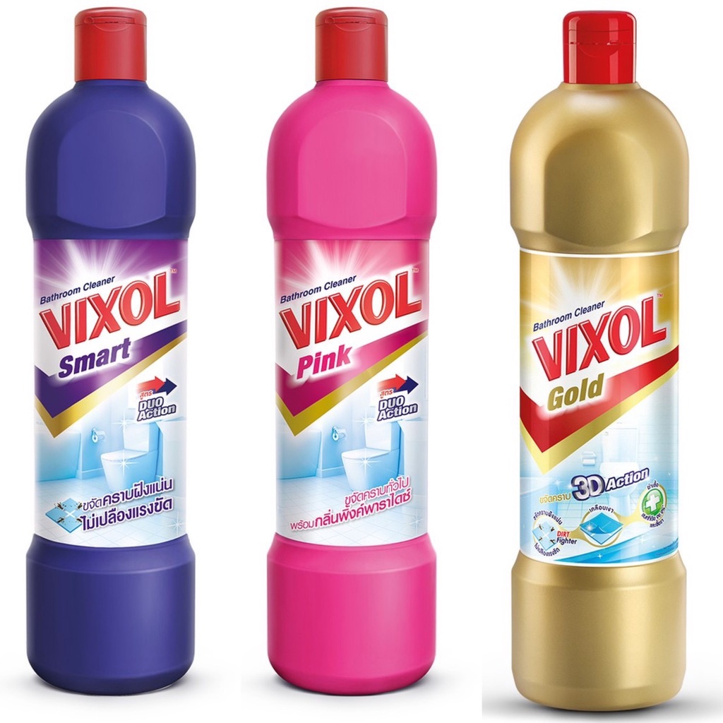 (แพ็คประหยัดสุดคุ้ม 2+1) Vixol Bathroom Cleaner วิกซอล ผลิตภัณฑ์ล้าง ...