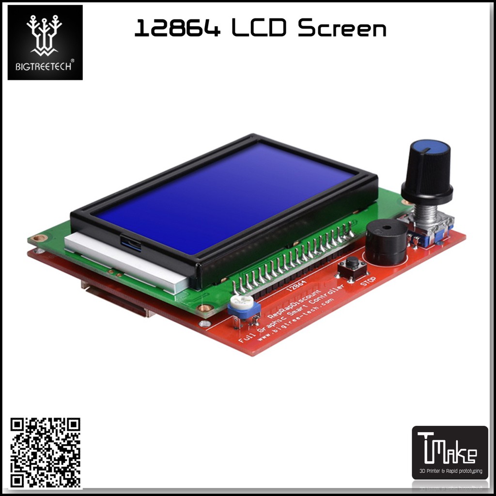 12864 LCD Control Panel Smart Controller Display Compatible with Ramps 1.4 Ramps 1.5 (PXS000010 ...
