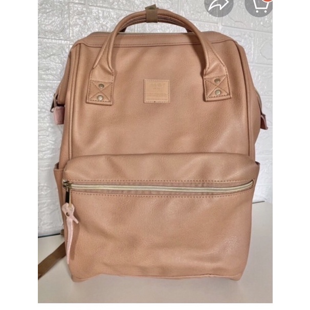 กระเป๋าเป้ Anello สีน้ำตาล แท้ | Shopee Thailand