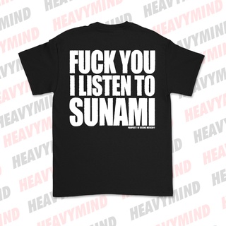 คอตต้อนคอกลมสติกเกอร์ Sunami Band I Listen to Free สําหรับติดตกแต่ง ...