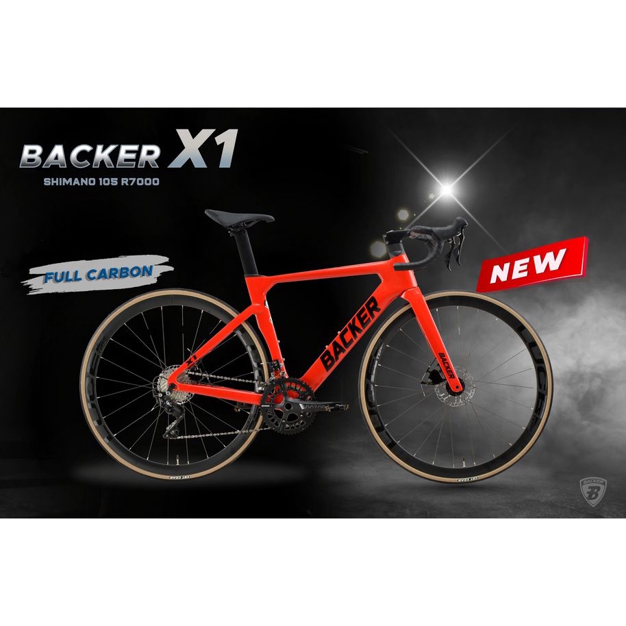 (ใช้โค๊ตลด1000)จักรยานเสือหมอบคาบอนซ่อนสาย Backer X1 2022 ไซส์ 52 ...