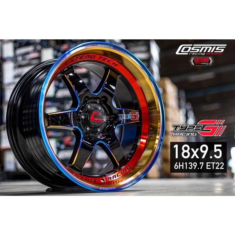 ล้อแม็กซ์ Cosmis Type R สี Limited titanium & Matt black ขอบ 18 6h139 ...