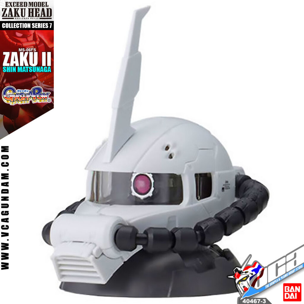 BANDAI GASHAPON EXCEED MODEL ZAKU HEAD 7 MS-06FS ZAKU II SHIN MATSUNAGA ...