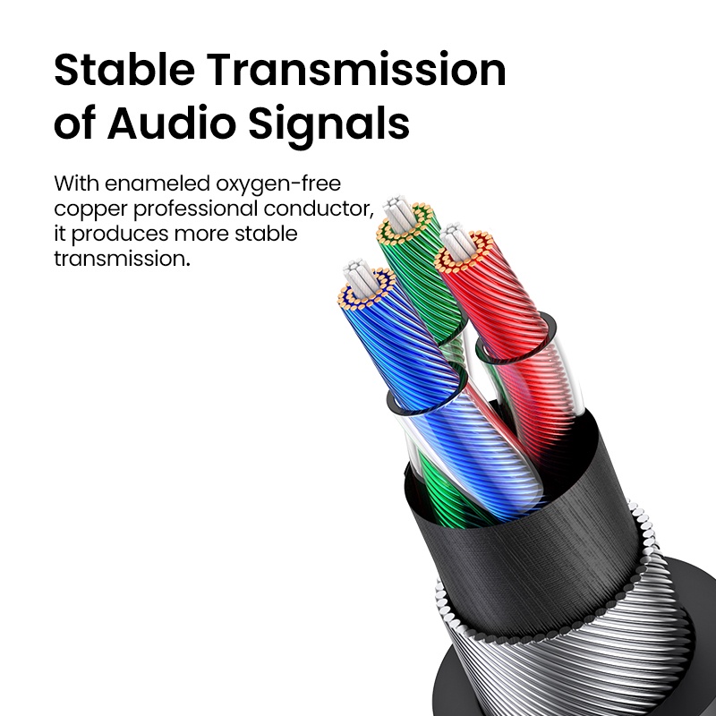 UGREEN รุ่น AV183 สายสัญญาณเสียง Aux 3.5mm to 3.5mm 4-pole Audio Cable ...