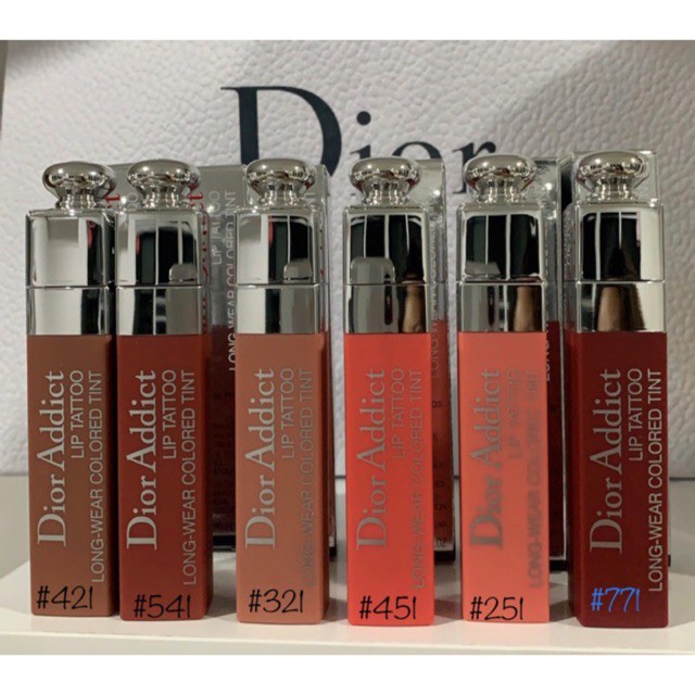 แบบพกพา 🌸 DIOR ADDICT LIP TATTOO LONG-WEAR COLORED TINT#351,#771,#451 ...