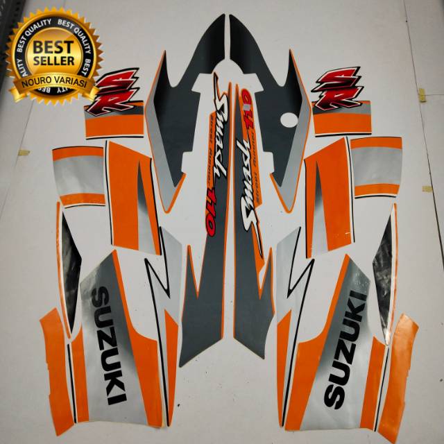 Striping suzuki smash sr 110 r 2005 2006 สีส้ม คุณภาพดีที่สุดตัวถัง ...