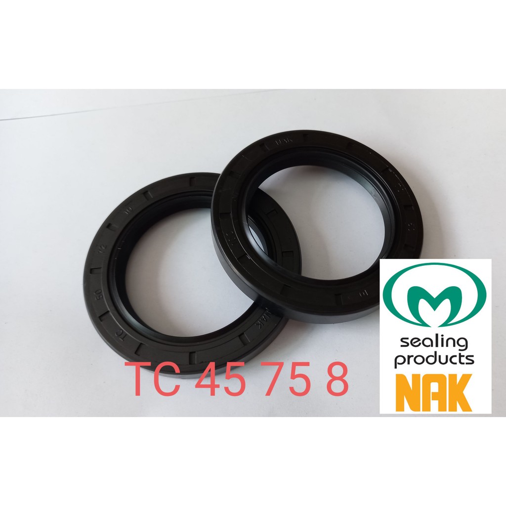 ออยซีล ยางกันน้ำมัน oil seal 45 75 8 TC NAK | Shopee Thailand