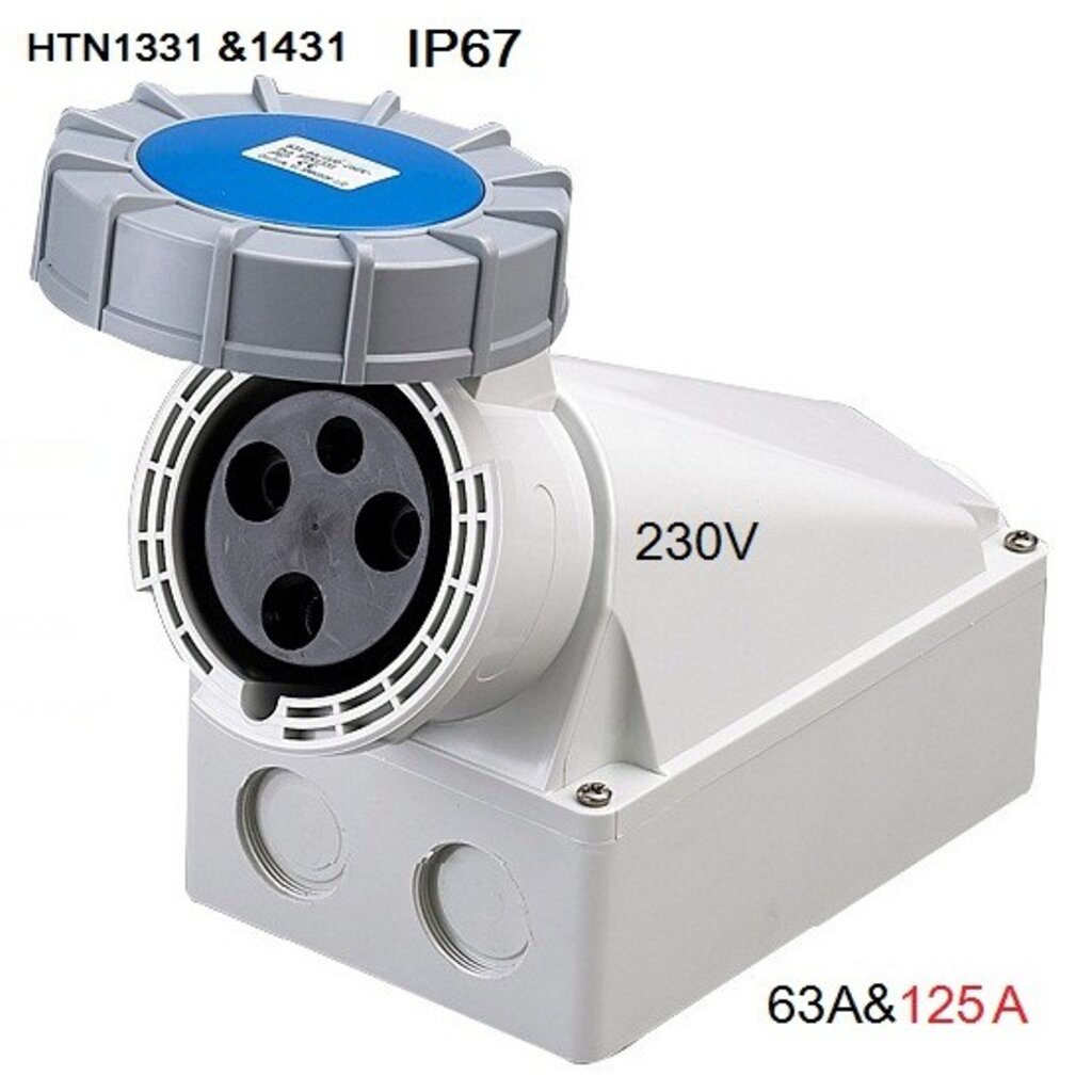 "Dako" Power Plug (เพาเวอร์ปลั๊ก) รุ่น HTN1331 63A &HTN1431 125A 220V ...