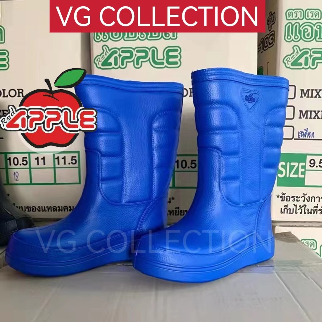 รองเท้าบูทยาง กันน้ํา สีแดง Apple Boots SK-103 สําหรับผู้ชาย ผู้หญิง ...