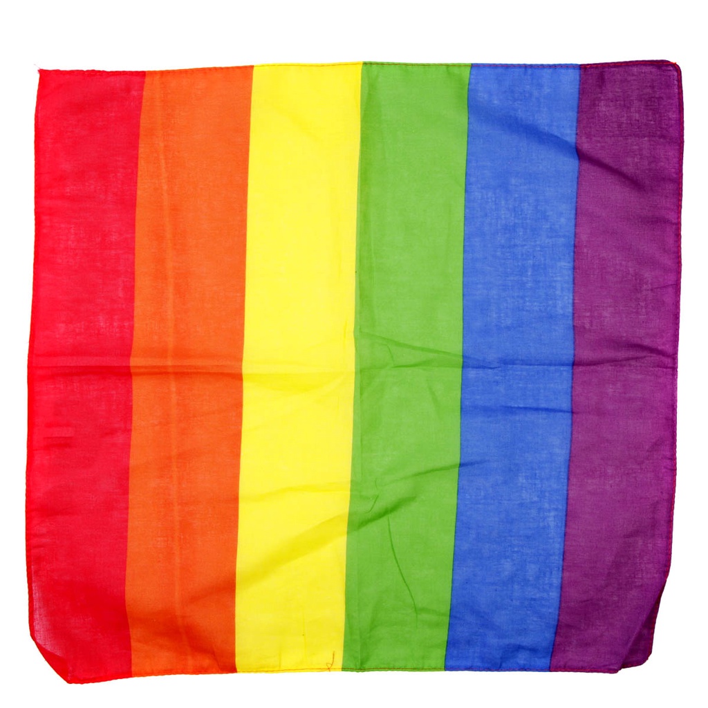 ผ้าพันคอ ผ้าโพกหัว คาดหัว ผ้าเช็ดหน้า สีรุ้ง สายรุ้ง LGBT Pride Rainbow ...