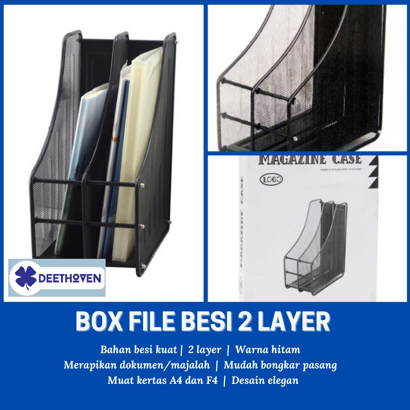 MAGAZINE CASE BOX FILE IRON 2 SAP FILE SYSBOX DOUBLE LAYER 2 TIER ...
