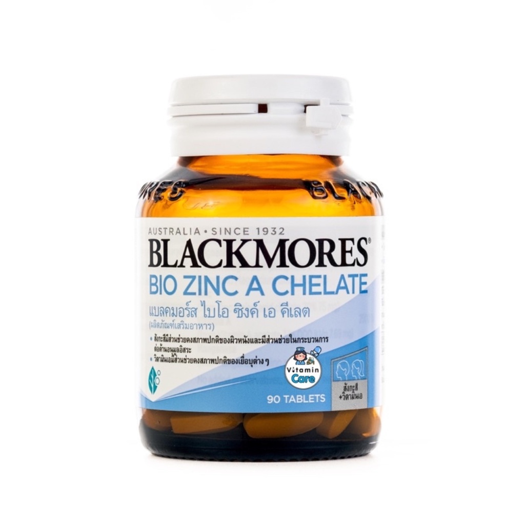 Blackmores Bio Zinc A Chelate 90 เม็ด แบลคมอร์ส ไบโอ ซิงค์ เอ คีเลต ...