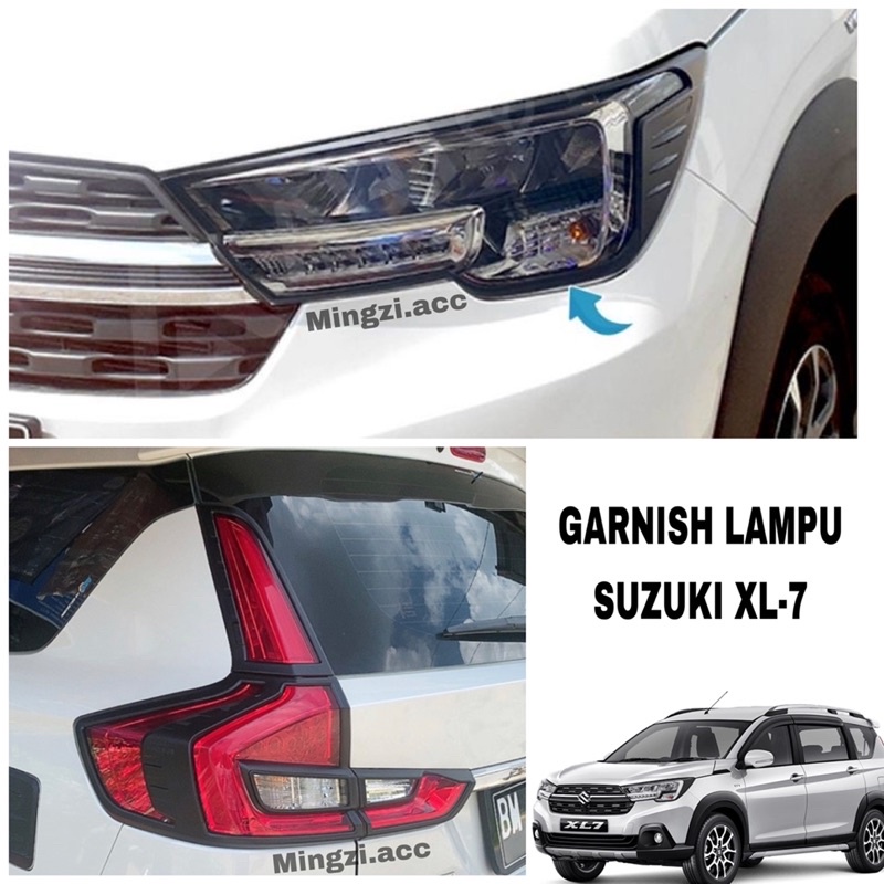 Hitam Xl7 XL-7 ด้านหน้าด้านหลังแสง GARNISH BLACKDOP COVER HEADLAMP ...