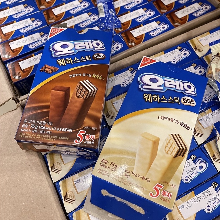 Oreo Wafers Stick Chocolate/White chocolate 75g (5ชิ้น) เวเฟอร์โอริโอ้เคลือบไวท์ช็อกโกแลต ...