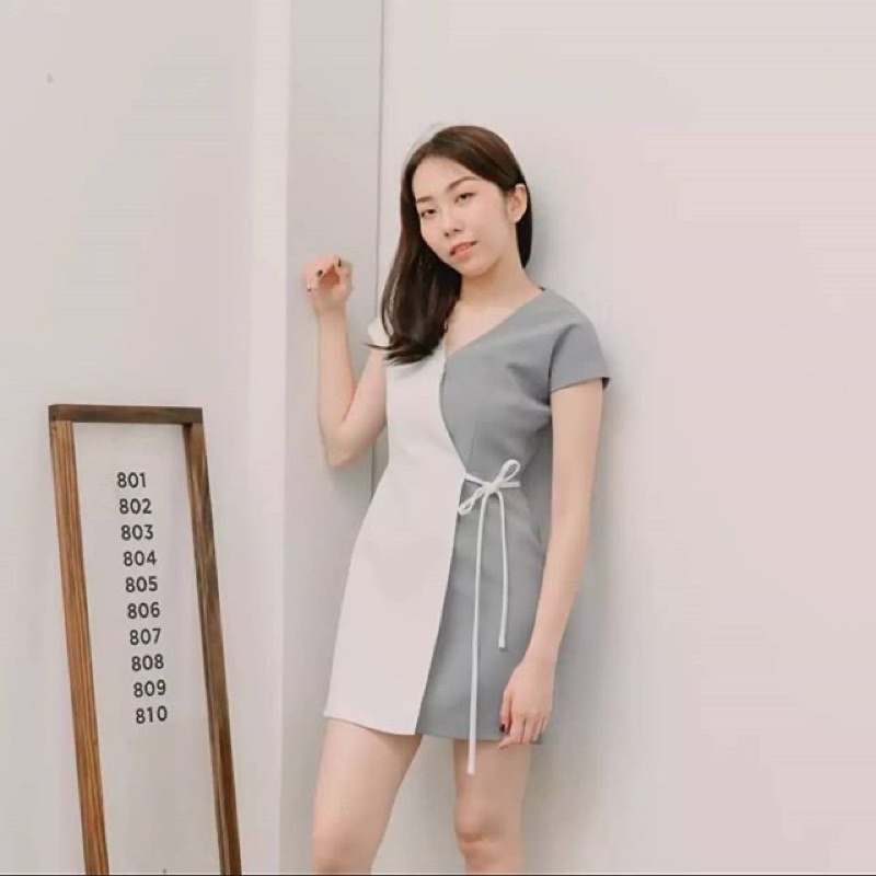 Two tone dress ของ Dear darling | Shopee Thailand