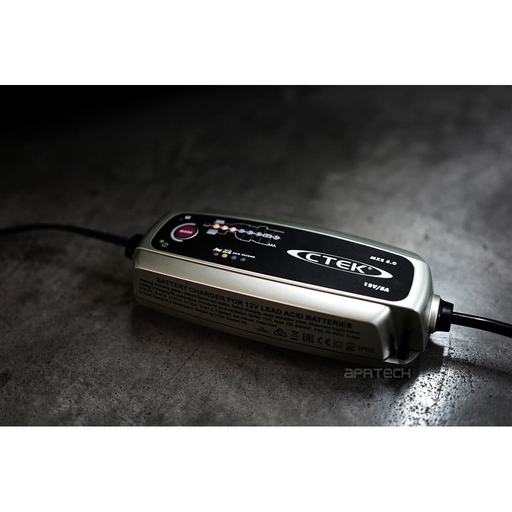 CTEK เซ็ท MXS 5.0 Panel 1.5 [เครื่องชาร์จแบตเตอรี่ MXS 5.0 + Indicator ...