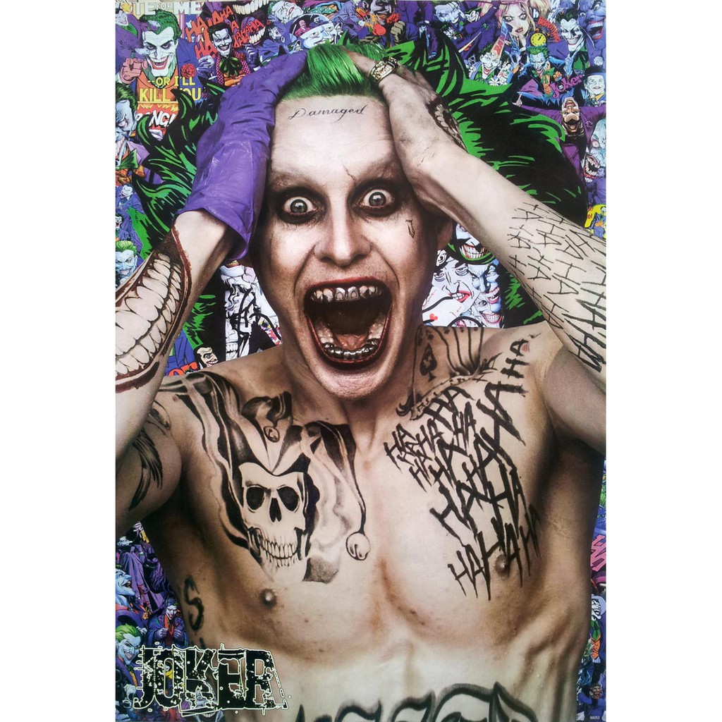 โปสเตอร์ หนัง Suicide Squad 2016 JOKER POSTER 24”x35” Inch Antihero DC Comics Jared Leto V1 ...