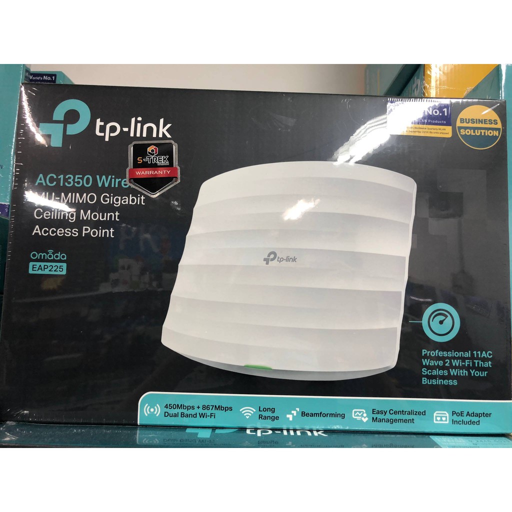 TP-LINK EAP225 V3 AC1350 Wireless MU-MIMO Gigabit Ceiling Mount Access ...