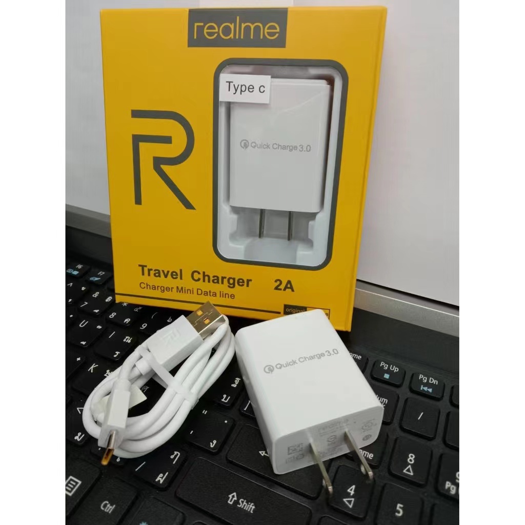ชุดชาร์จ Realme Type-c+ USB Adapter 5V 2A 100CM | Shopee Thailand