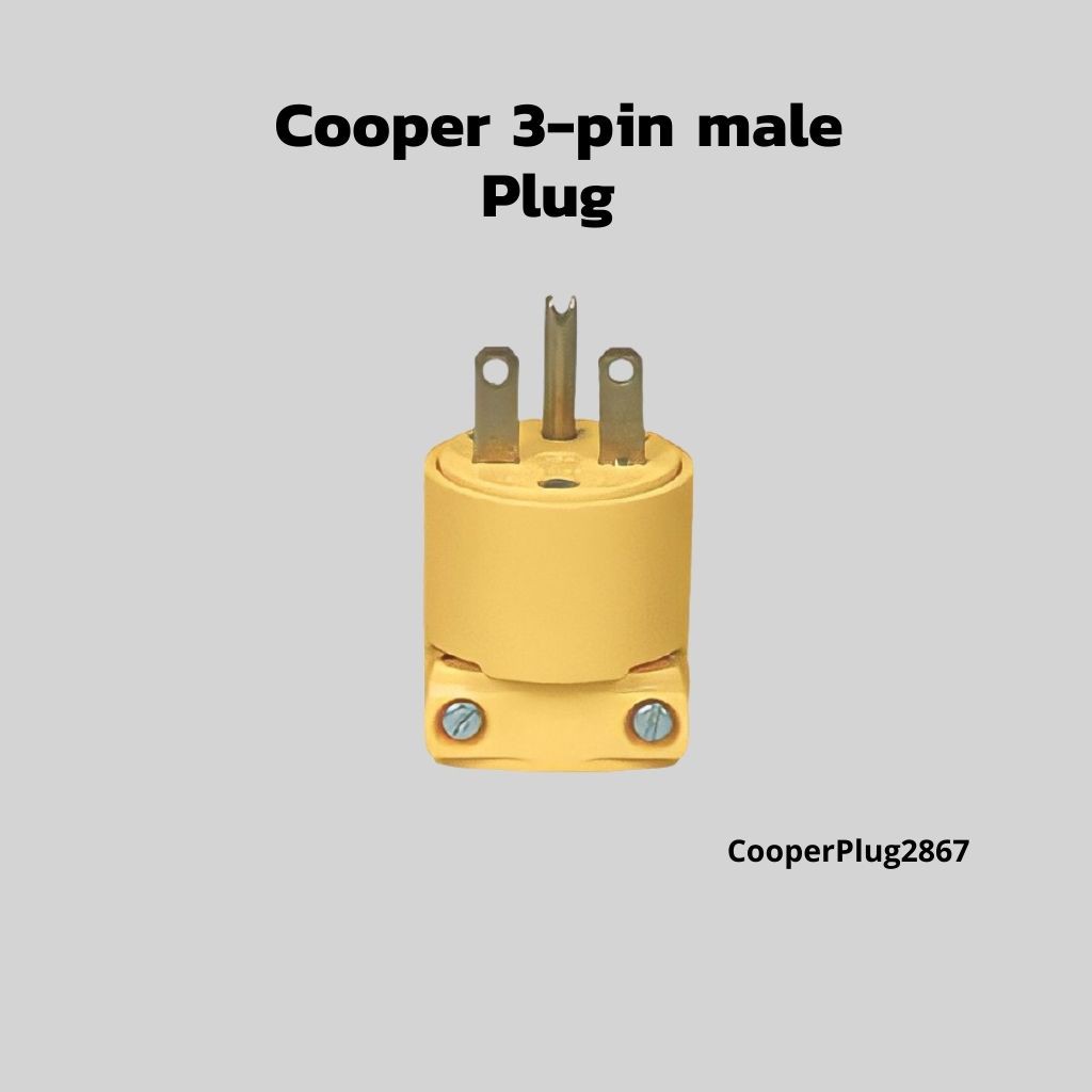 Cooper 3-Pin male Plug 2867 ปลั๊กตัวผู้หุ้มโลหะ | Shopee Thailand