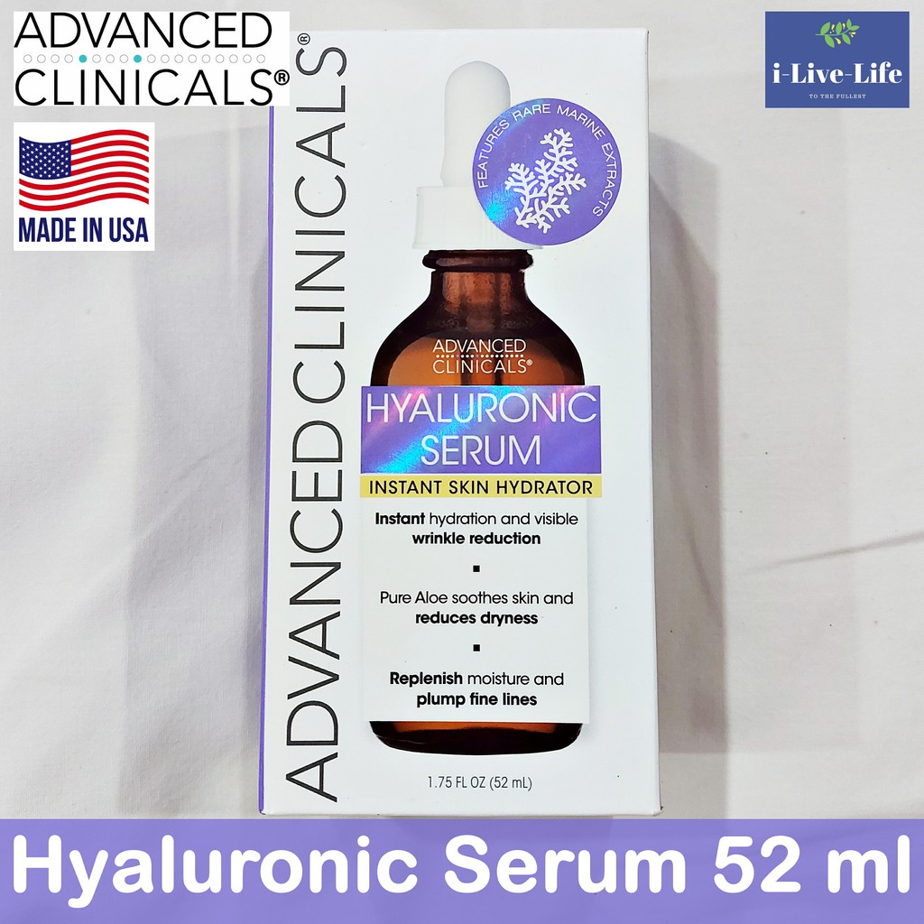 เซรั่ม ไฮยาลูโรนิค Hyaluronic Serum Instant Skin Hydrator 52 ml - Advanced Clinicals | Shopee ...