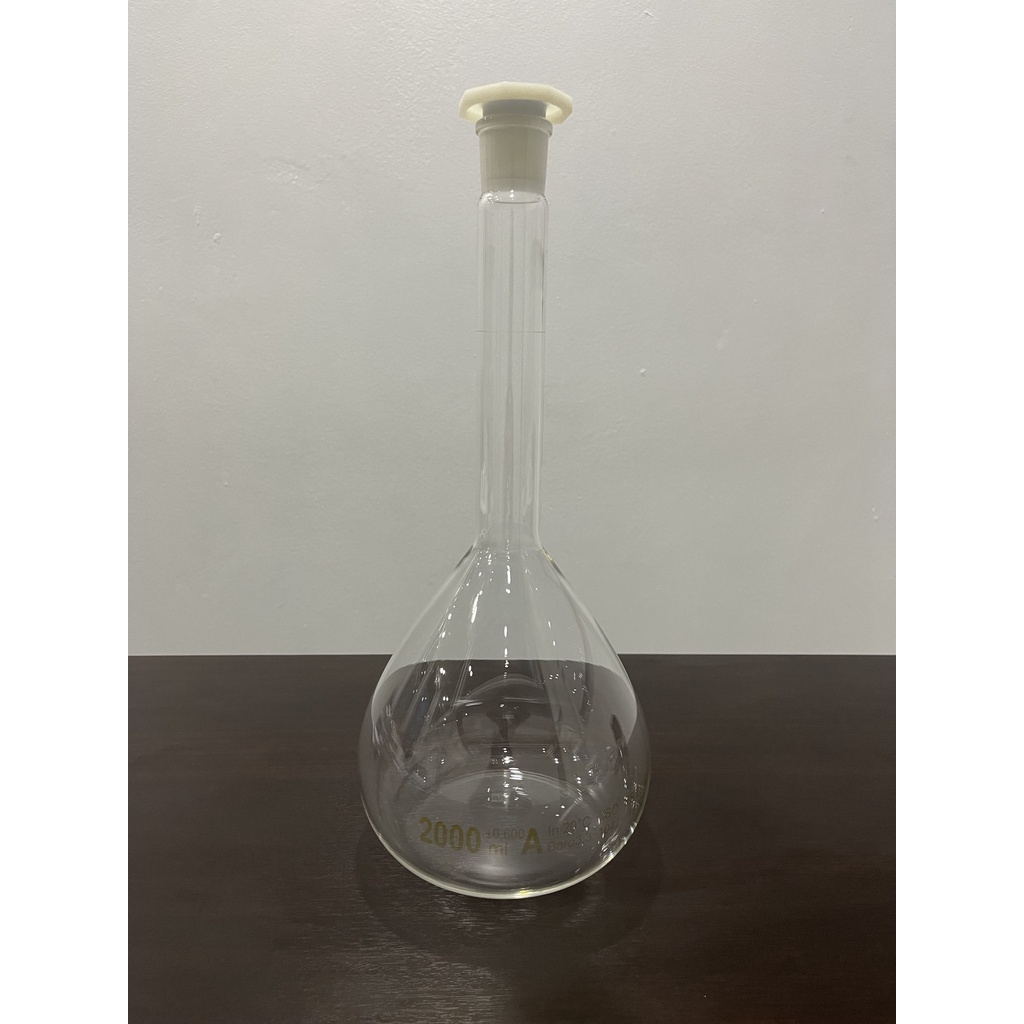 Volumetric flask (ขนาดใหญ่) Class A 250 ml , 500 ml , 1000ml , 2000ml ขวดวัดปริมาตรพร้อมจุกปิด ...