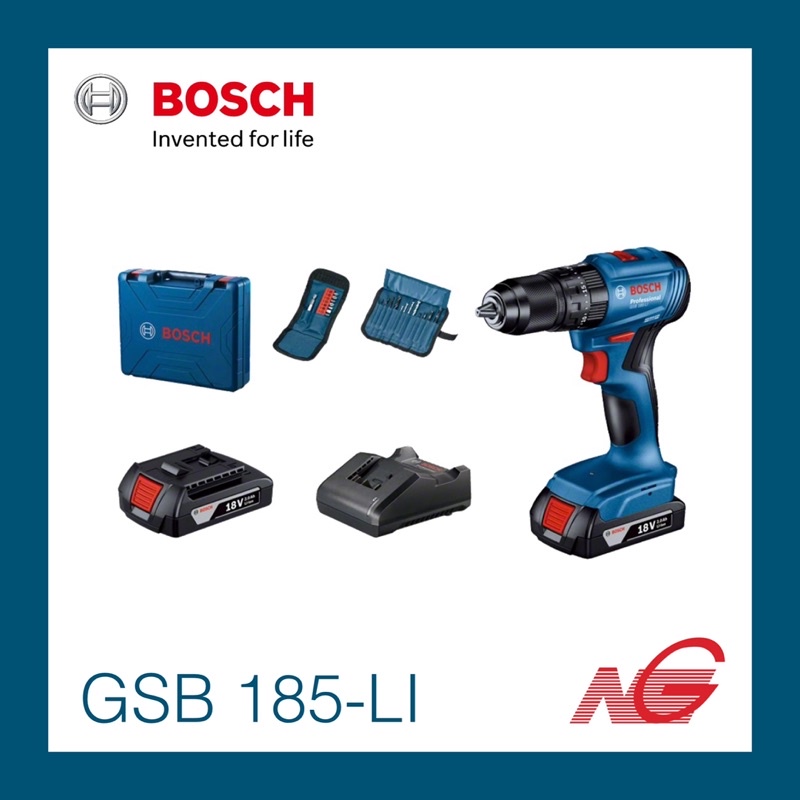 สว่านไขควงกระแทกไร้สาย BOSCH GSB 185-LI PROFESSIONAL 06019K31K2 ...