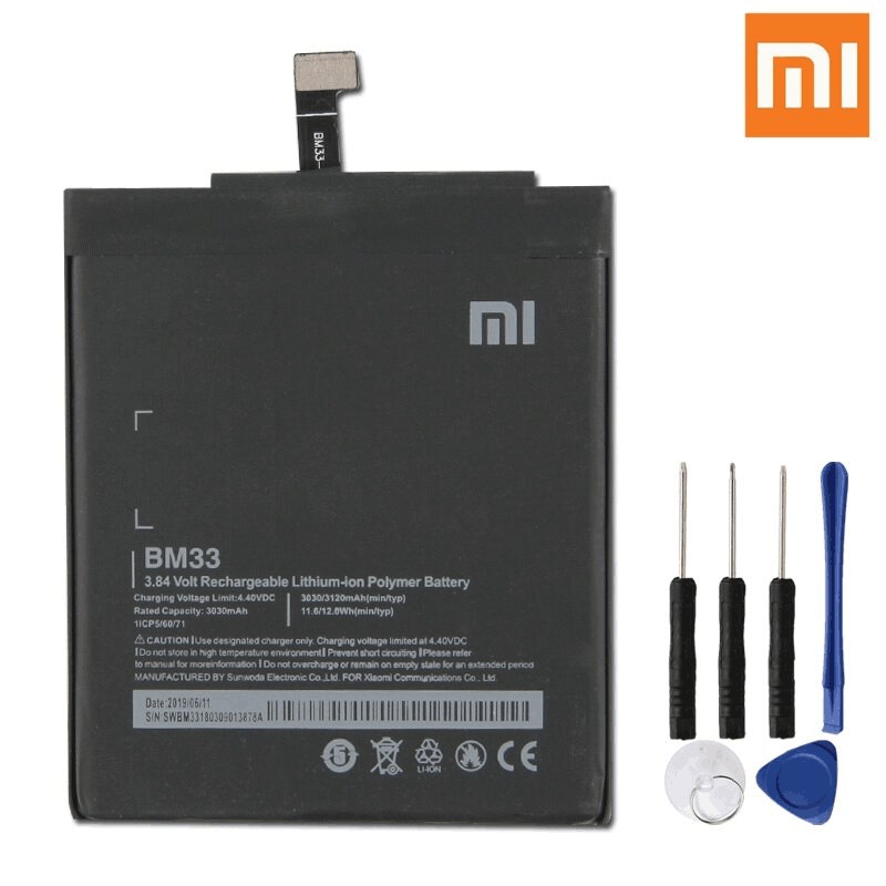 แบตเตอรี่ BM33 สำหรับ Xiao mi 4i BM33 ของแท้เปลี่ยนแบตเตอรี่ 3120mAh ...