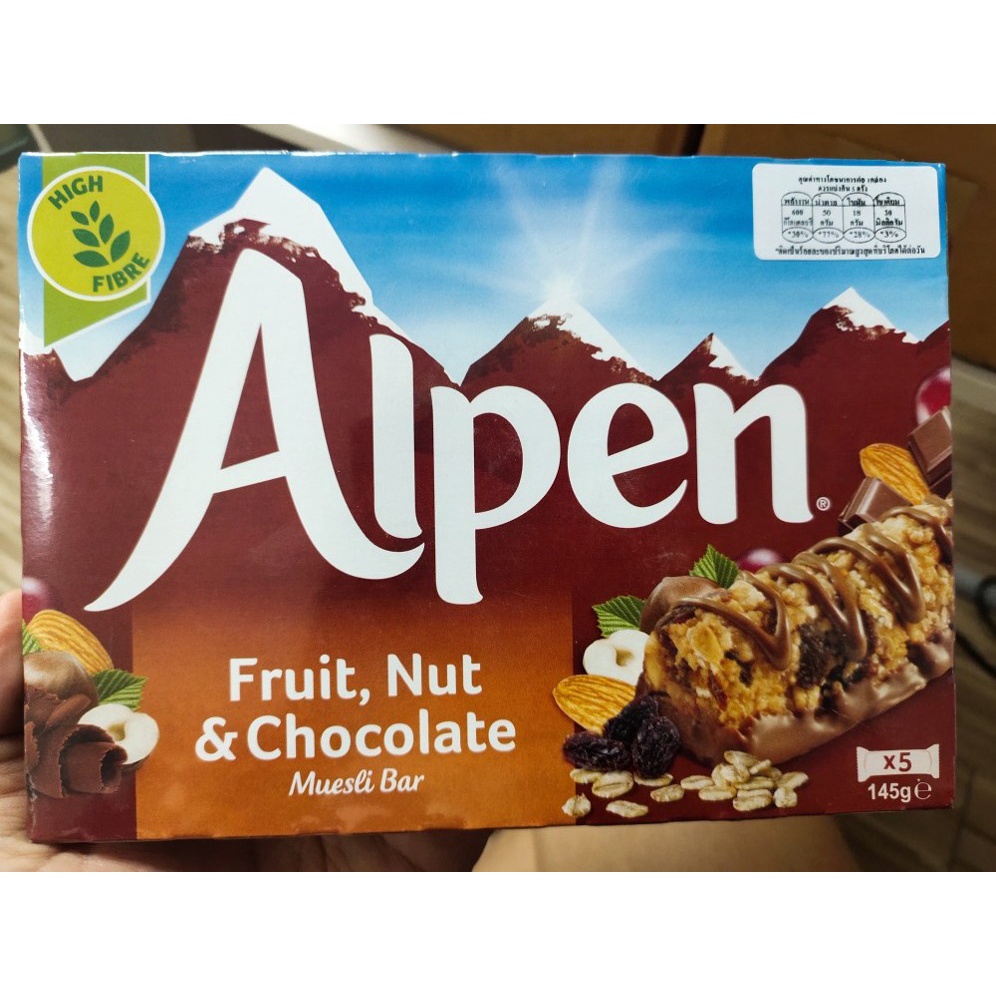 Alpen Protein Bar Fruit , Nut & Chocolate อัลเพน โปรตีน บาร์ ผลไม้ ...