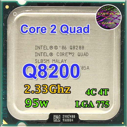 CPU Intel Core 2 Quad Q8200 2.33 GHz 4คอ4เทรด 95W LGA 775 ฟรีซิลิโคลน1 ...