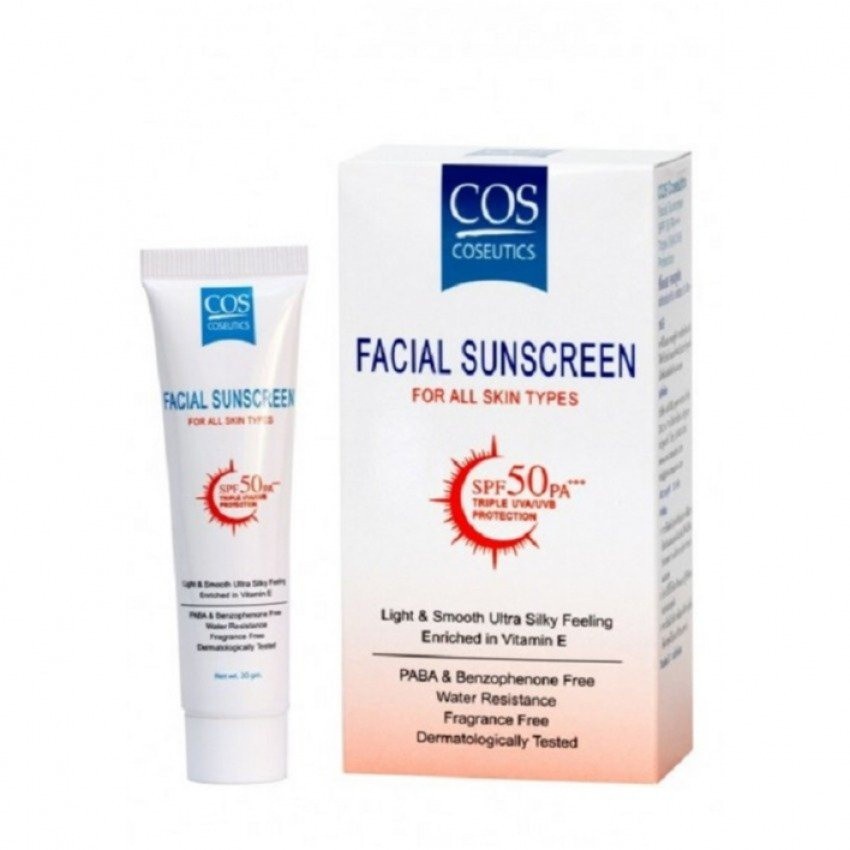 COS facial sunscreen SPF 50 PA+++ กันแดดสูตรกันน้ำ กันเหงื่อ | Shopee ...
