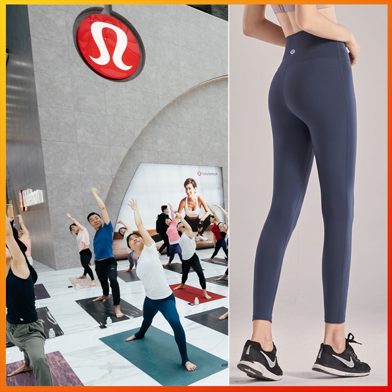 กางเกงโยคะ Lululemon 4 สีในการเคลื่อนไหว Everlux 25" กางเกงกีฬา Leggings 9708 | Shopee Thailand