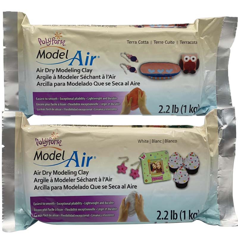 คิดอาร์ท ดินปั้นธรรมชาติ ดินเยื่อกระดาษ Polyform Model Air Air Dry ...