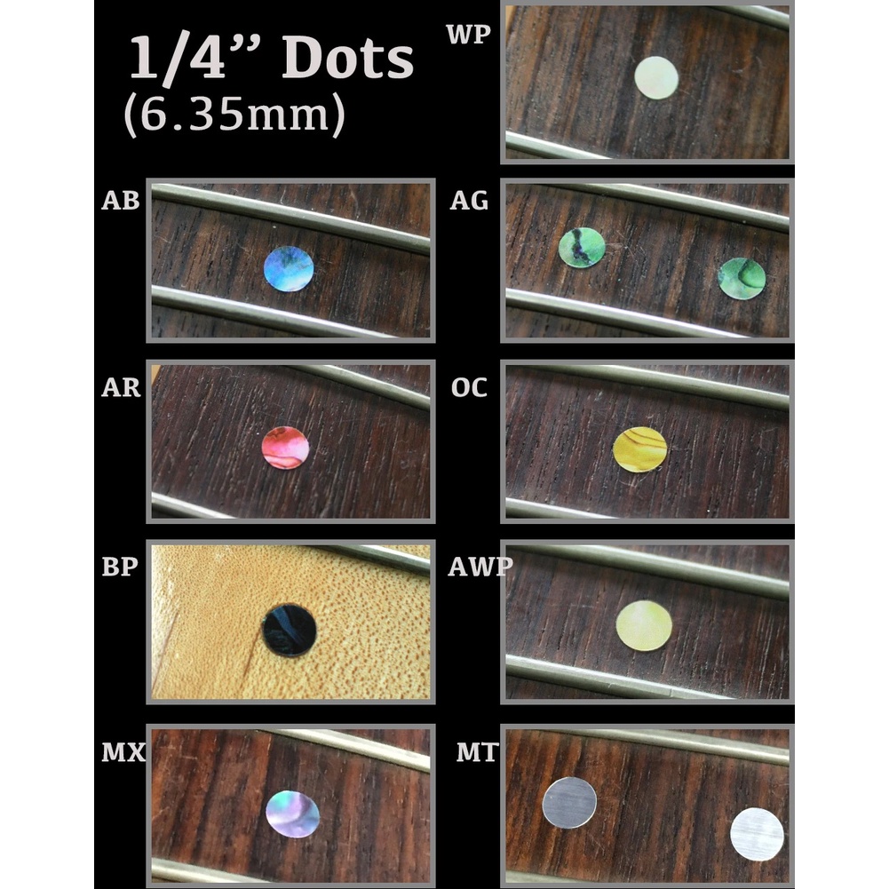 1/4" (6.35 mm) Dot Fret Markers | Shopee Thailand