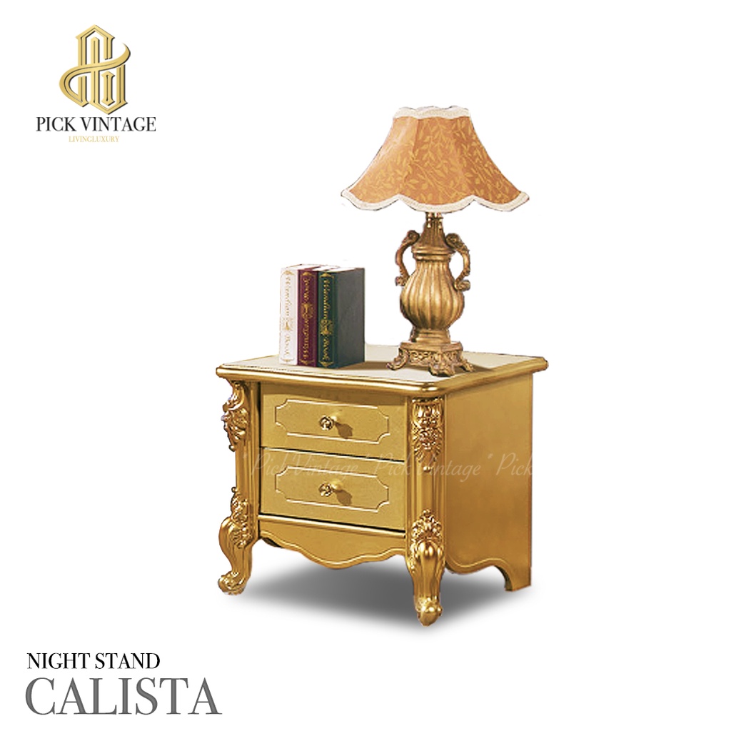 CALISTA NIGHT STAND ตู้ข้างเตียงหลุยส์ GOLD SERIES รุ่น คาลิสต้า ...