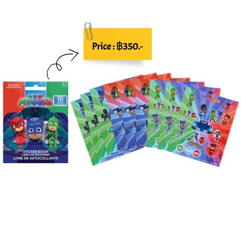 PJ Masks Sticker Book 9 Sheets | Shopee Thailand